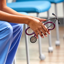 Littmann Classic III Monitoring Stethoscope: Mirror & Plum - Pink Stem